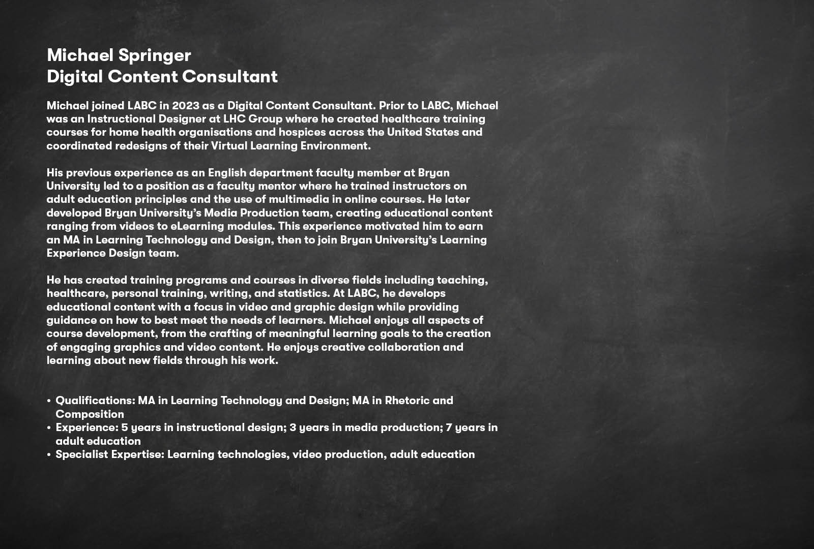 Michael Springer | LABC